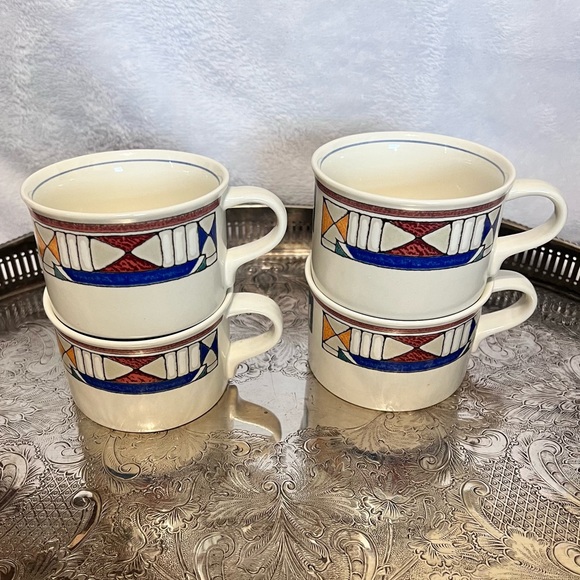 Mikasa | Dining | Mikasa In Taglio Cac84 Collage Cups 4 Retired Pattern ...